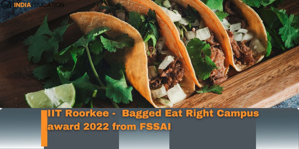 IIT Roorkee - Bagged Eat Right Campus award 2022 from FSSAI - India ...